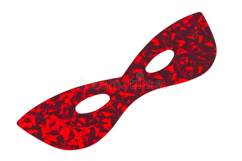 Red Carnival Mask with Confetti and Streamer Stock Photo - Image of ...