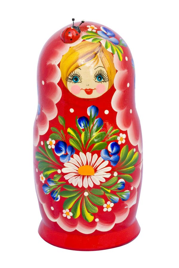 Red Matryoshka stock photo. Image of slavic, handmade - 21816178