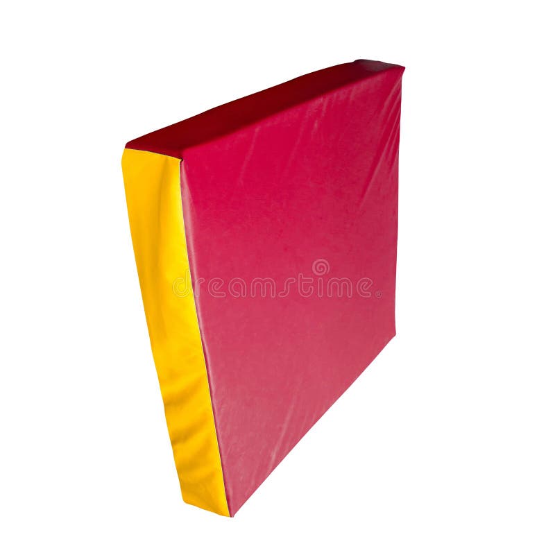 Red Mattress Isolated on White Stock Photo - Image of blanket ...