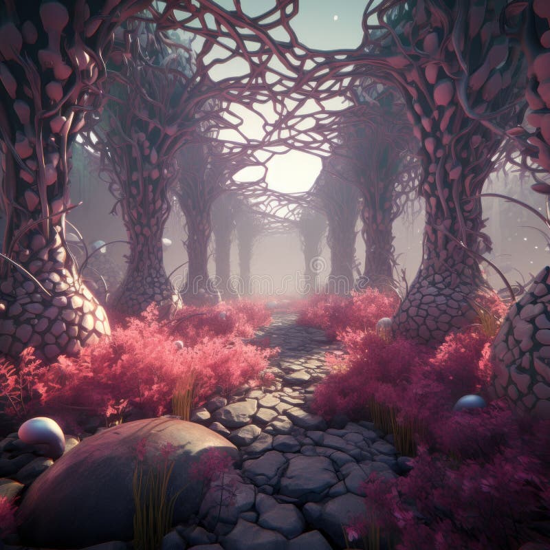 Red Maze a Game Development Background Inspired by Biomimicry Stock ...