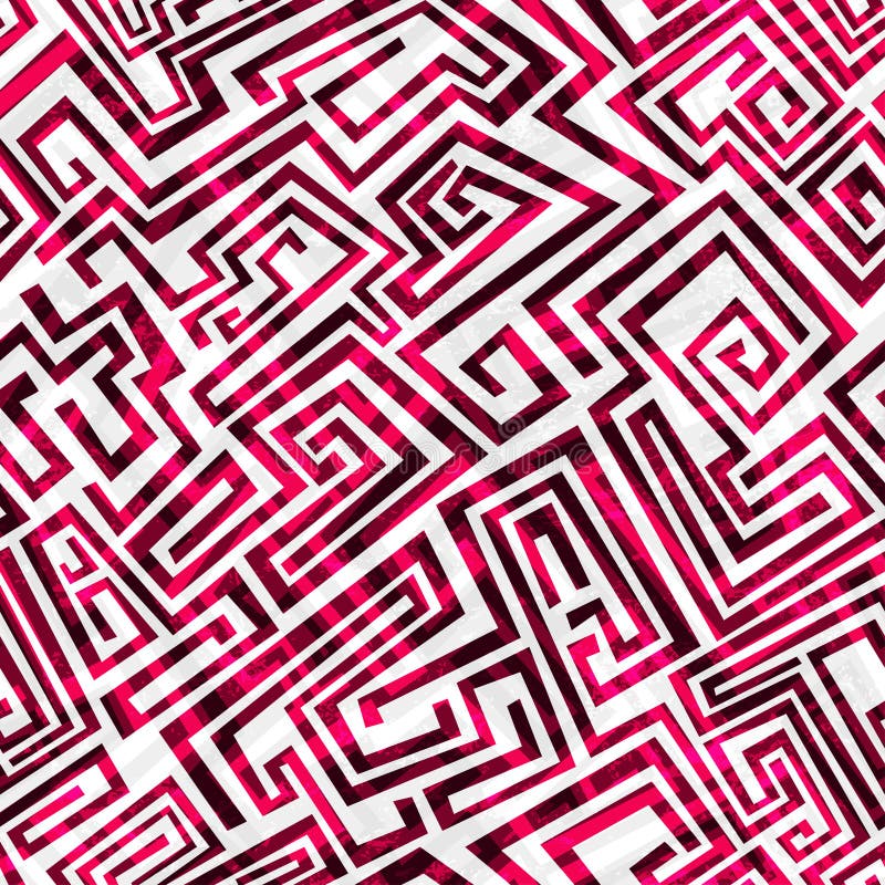 Red maze seamless pattern stock vector. Illustration of ornament - 33362037