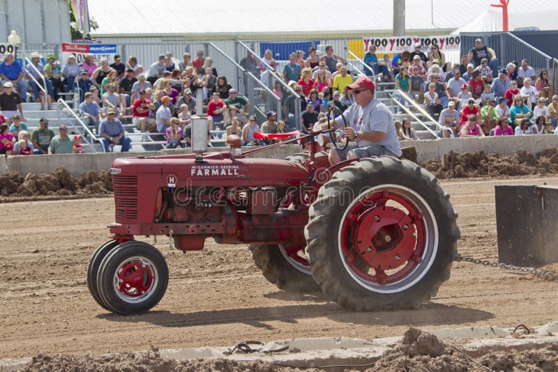 A Red McCormick Deering Farmall Tractor Editorial Stock Image - Image ...