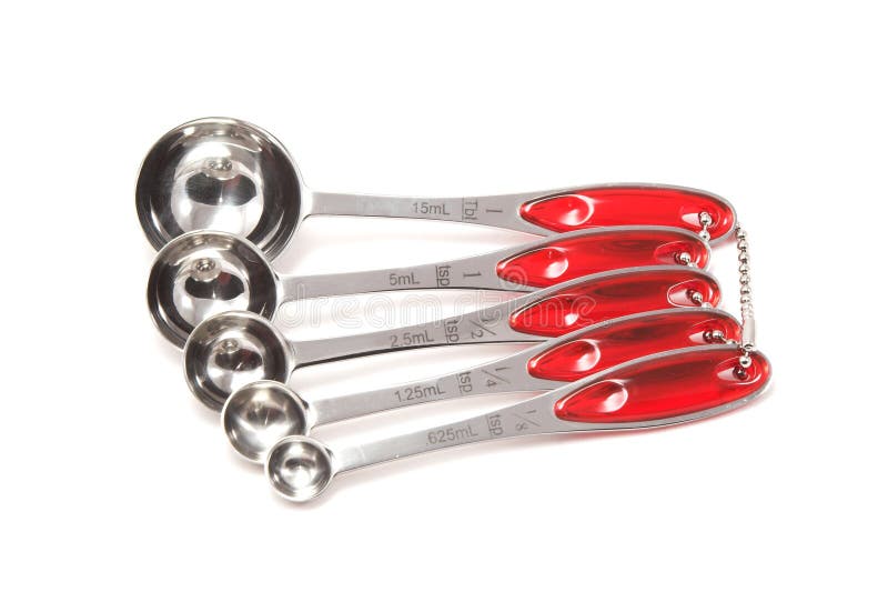 Red Measuring Spoons 2 stock photo. Image of isolated - 2006588