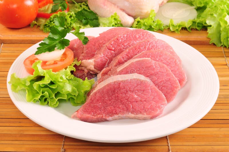 Red meat and chicken stock photo. Image of protein, meat - 12218676