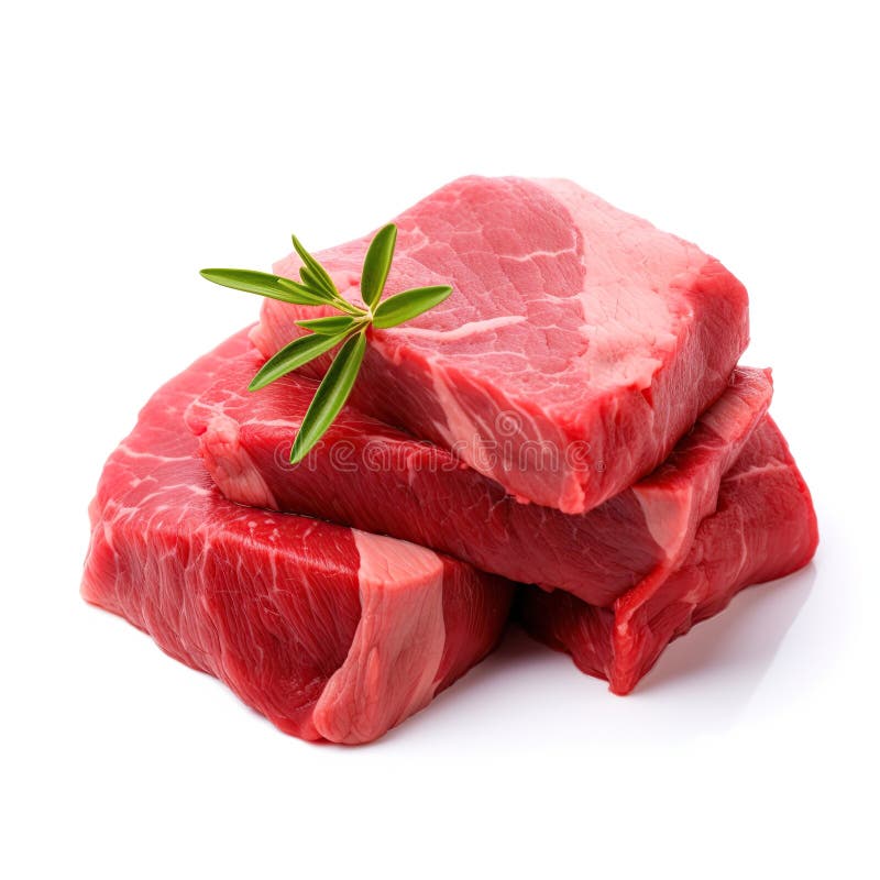 Red Meat Chops Isolated on White Background. Ai Generative Stock ...
