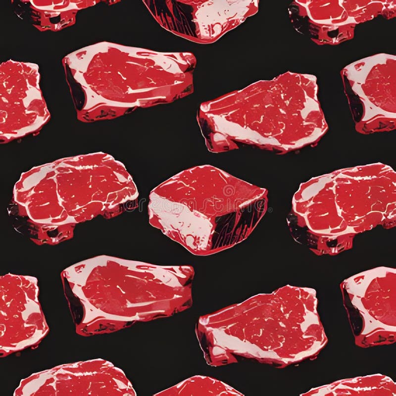 Red Meat Pattern stock vector. Illustration of color - 328892406