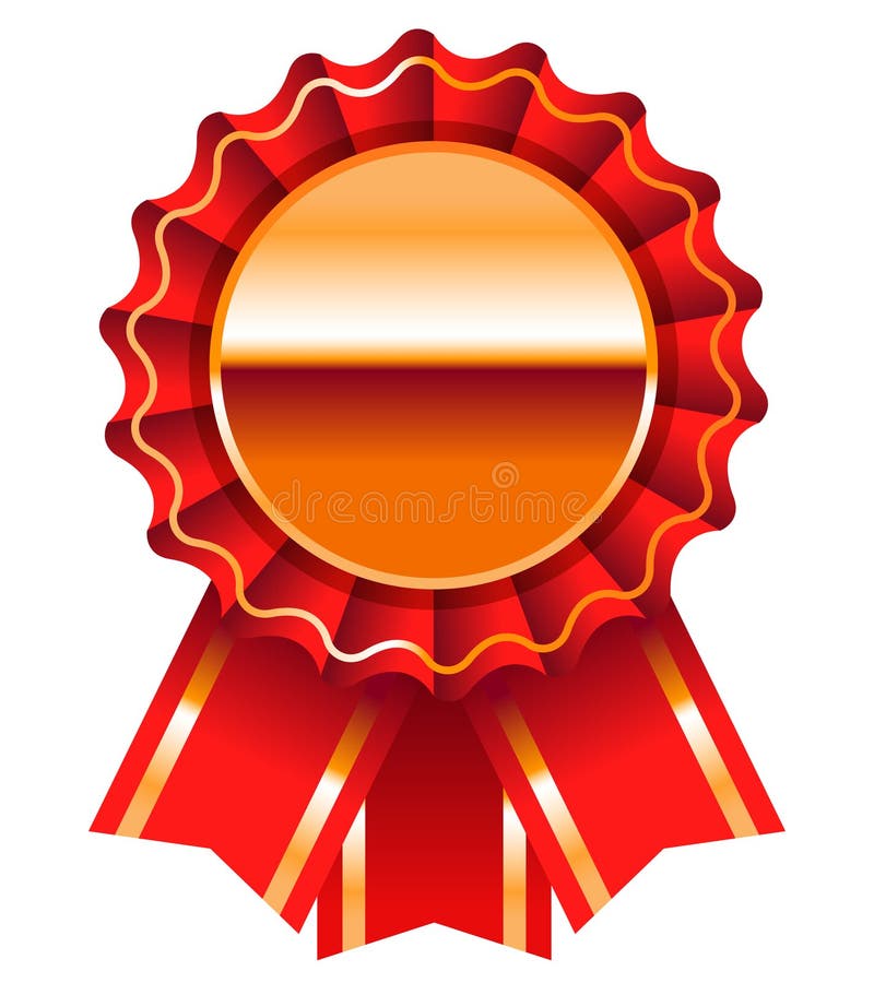 Red Medals with Golden Elements. Vector Clipart. Stock Vector ...