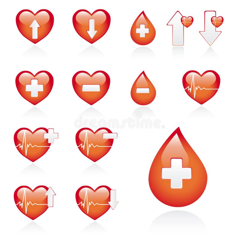 Red medical icon set stock vector. Illustration of drug - 5883847