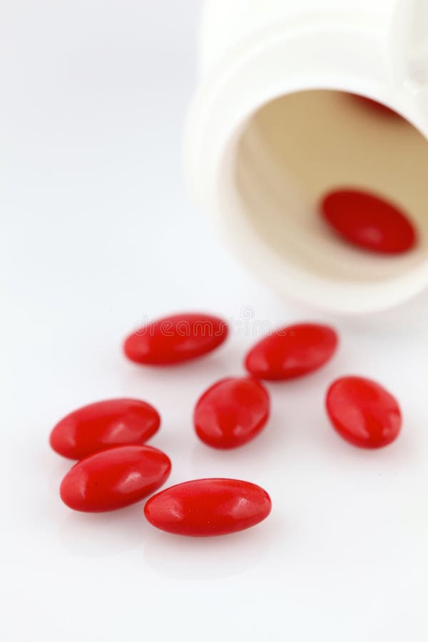Red medicine pills stock image. Image of isolated, prescription - 25414849