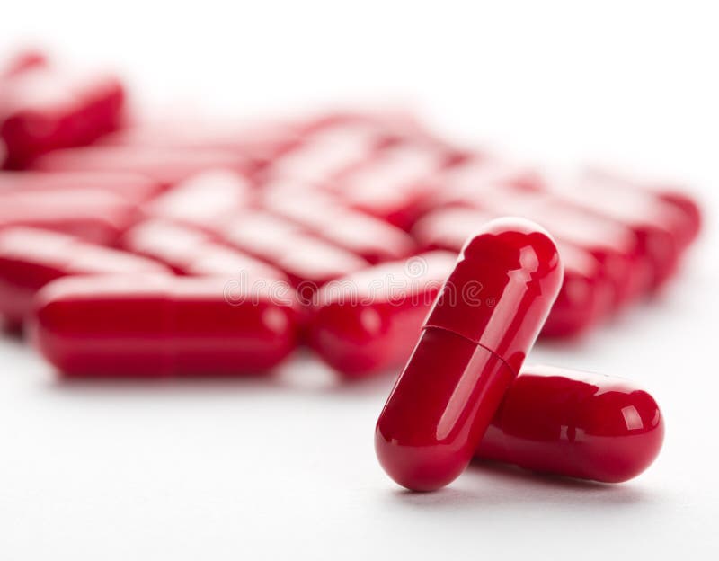 Red medicines stock image. Image of drug, dragee, narcotic - 26404997