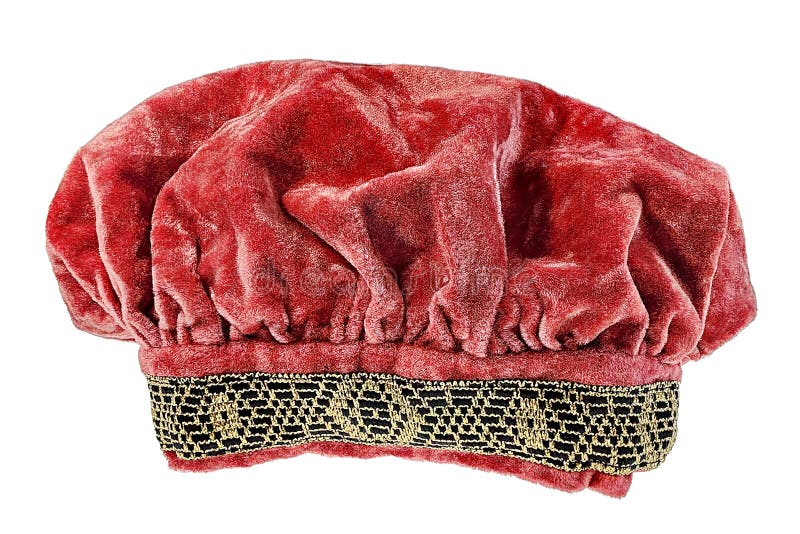 Red Medieval Hat with Gold Trim Stock Image - Image of black, trimmed ...