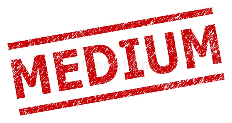 MEDIUM Red Grunged Badge with Parallel Lines Stock Vector ...