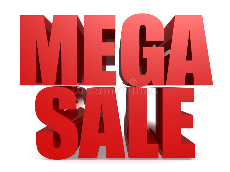 Red mega sale word stock illustration. Illustration of december - 90532901