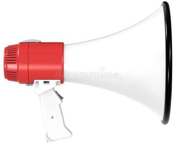 Red Megaphone. stock illustration. Illustration of speech - 25551073