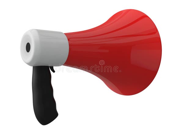 Red megaphone stock illustration. Illustration of sound - 58269788