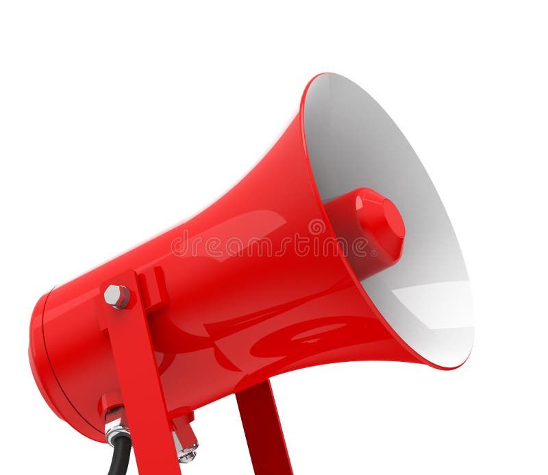 The red megaphone stock illustration. Illustration of scream - 48461065