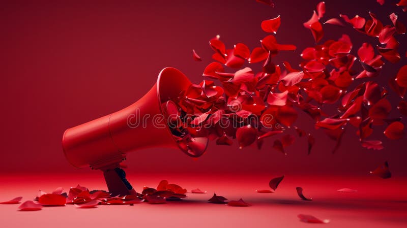 Red Megaphone Petals Ai Generated Stock Photos - Free & Royalty-Free ...