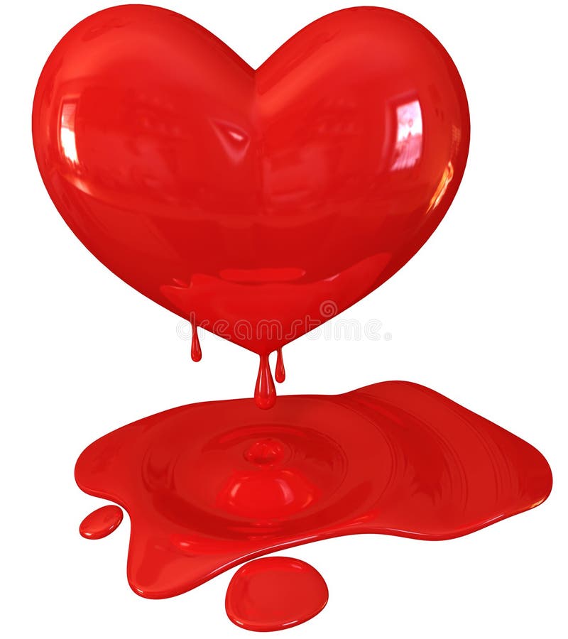 Red Melting Heart Picture. Image: 23686817
