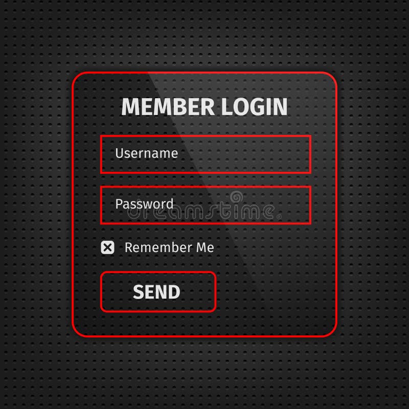 User Login Page on Background Stock Vector - Illustration of design ...