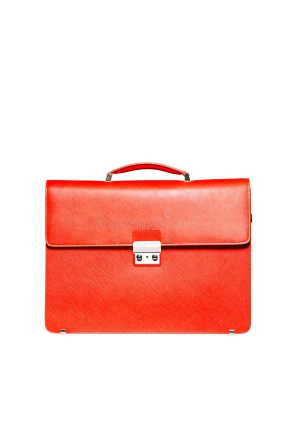 Red Men Briefcase Isolated Over White Stock Photo - Image of meeting ...