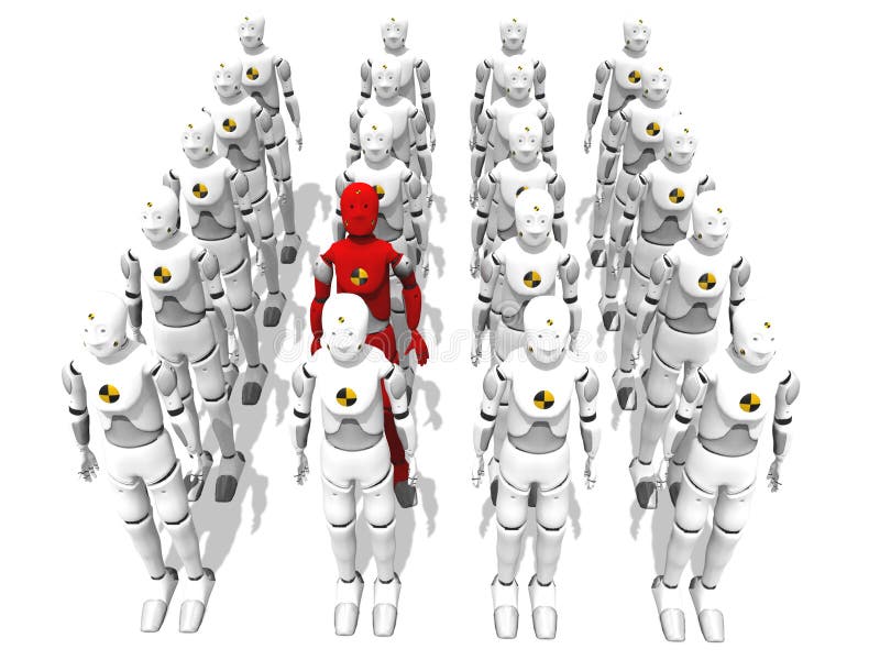 Red men in a group stock illustration. Illustration of dull - 1850647