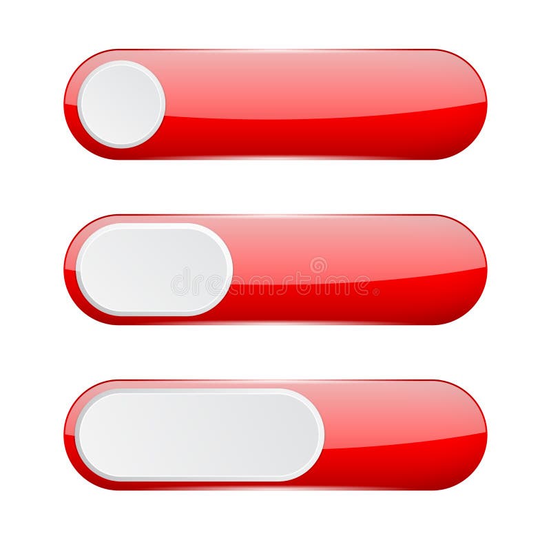 Red Menu Buttons. Web 3d Icons Stock Vector - Illustration of sign ... Red Menu Buttons. Web 3d Icons Stock Vector - Illustration of sign ...