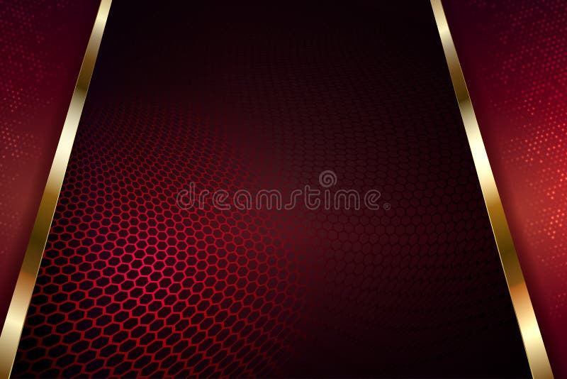 Red Mesh Background with Stripes of Golden Hue Stock Vector ...