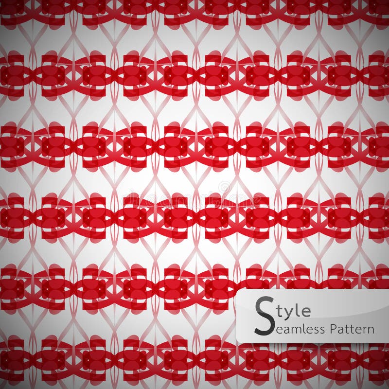 Red Mesh Bow Ribbon Geometric Seamless Pattern Vector Illustration ...