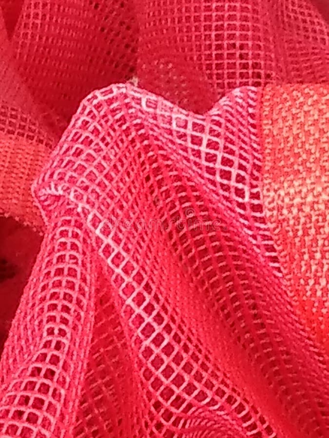 Red Mesh Netting Fabric Colorful Stock Image - Image of netting, mesh ...