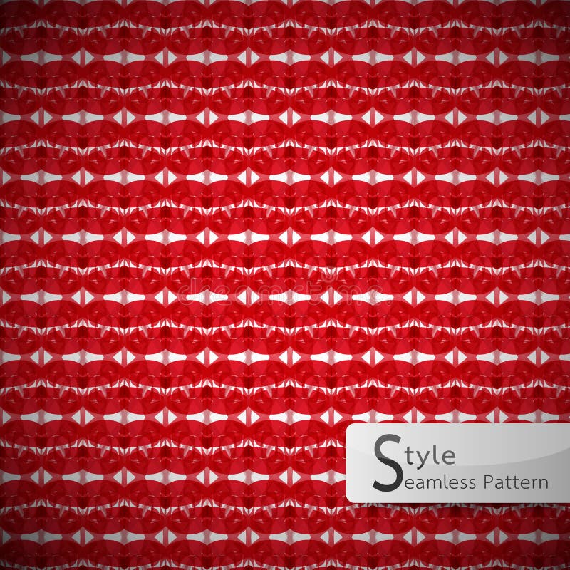 Red Mesh Rope Vintage Geometric Seamless Pattern Vector Illustration ...