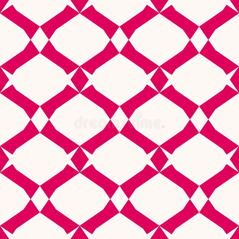Red Mesh Texture. Vector Geometric Seamless Pattern with Grid, Lattice ...