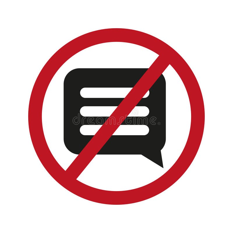 Red Messages are Banned. Vector Illustration Stock Vector ...