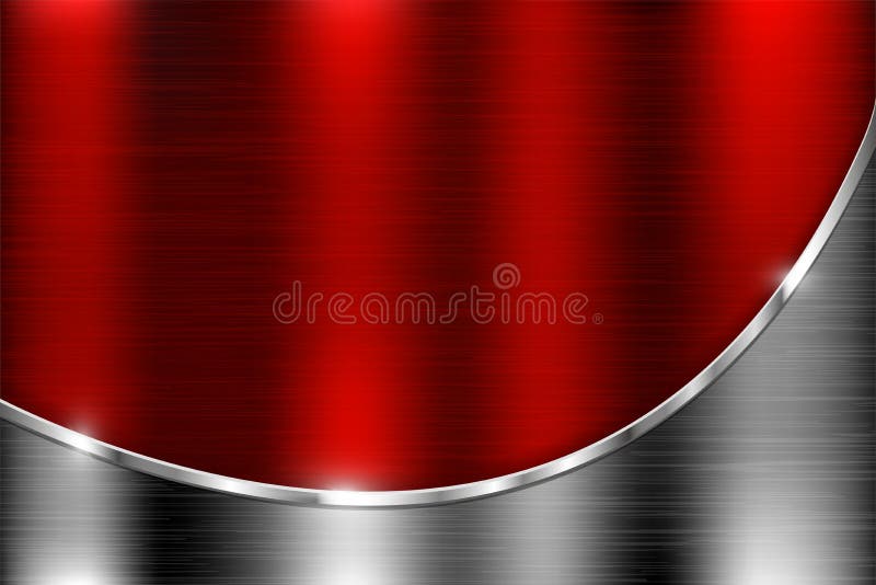 Red Metal Background with Iron Steel Element Stock Vector ...