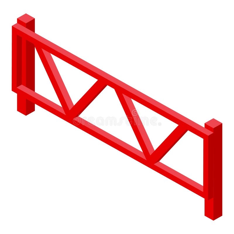 Red Metal Barrier Limiting Access To Restricted Area Stock Illustration ...