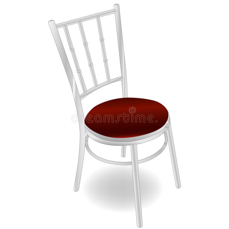 Red metal chair stock vector. Illustration of design - 28198459