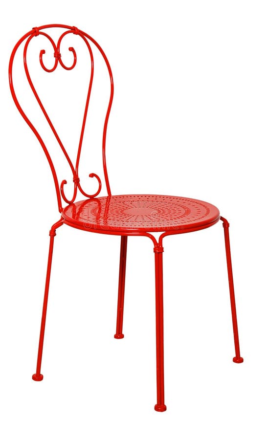 Red metal chair stock photo. Image of decoration, furniture - 55297902