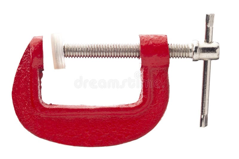 Red metal clamp stock photo. Image of iron, construction - 49119720