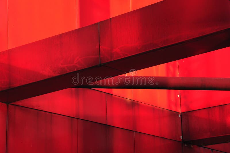 Red metal construction stock image. Image of strong, blue - 28877679