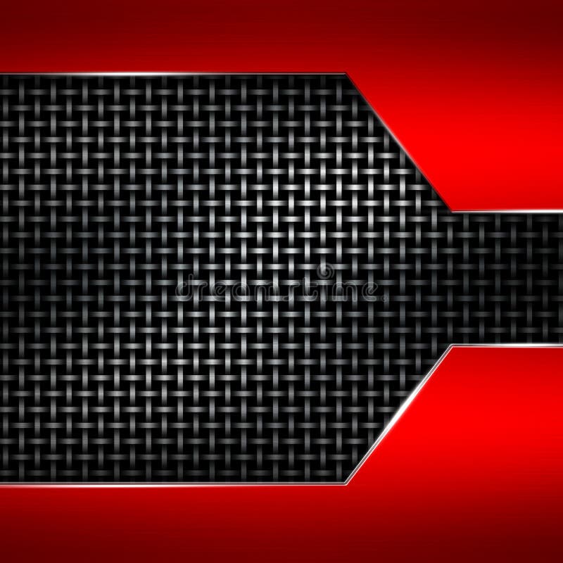 Red Metal Frame on Black Metallic Mesh. Stock Illustration ...