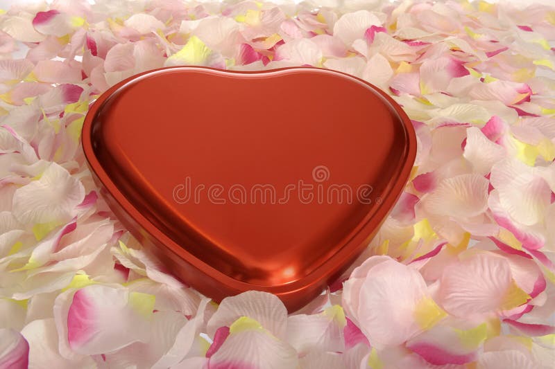 Red metal heart shaped box stock photo. Image of shape - 22917146