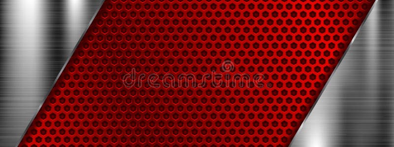Red Metal Perforated 3d Texture Stock Vector - Illustration of ...