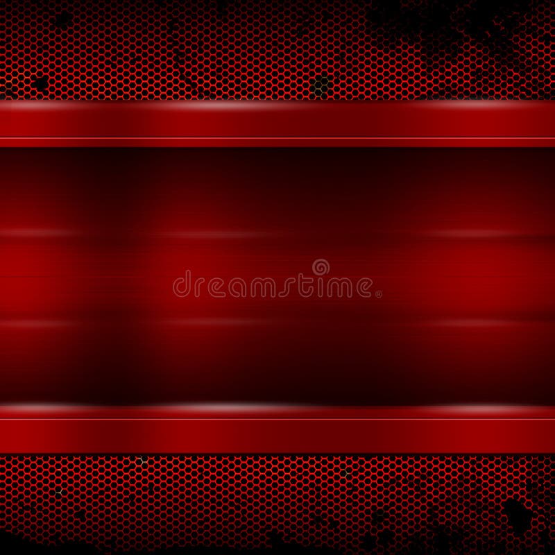 Red Metal Plate on Old Red Metallic Mesh for Background and Texture ...