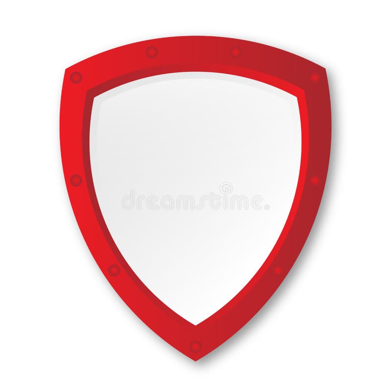 Red Metal Protection Shield, Vector Illustration Stock Vector ...