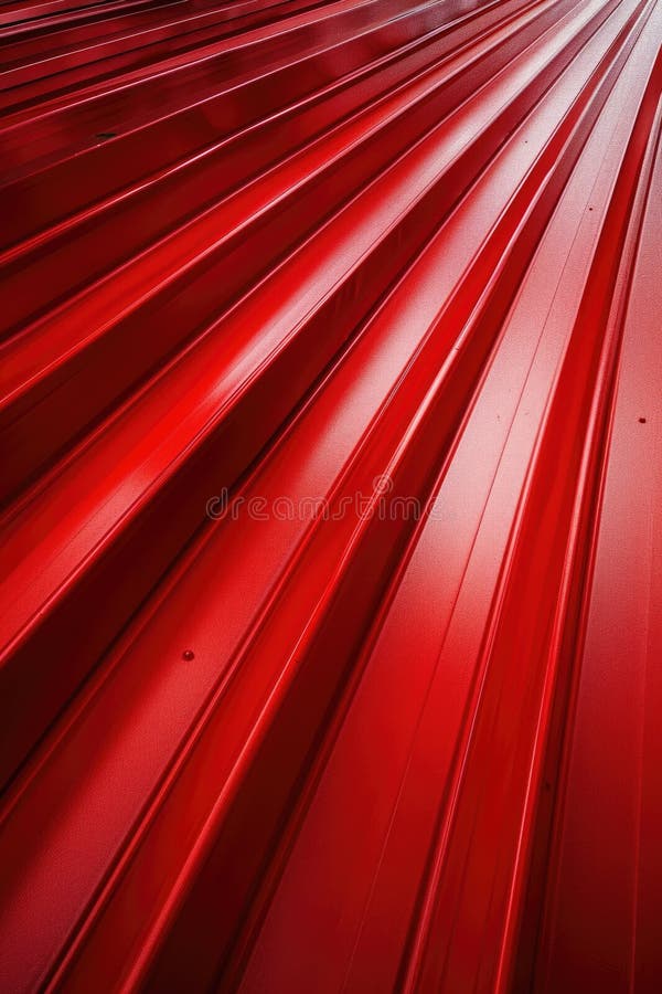 A Red Metal Sheet with a Red Stripe Stock Photo - Image of striped ...