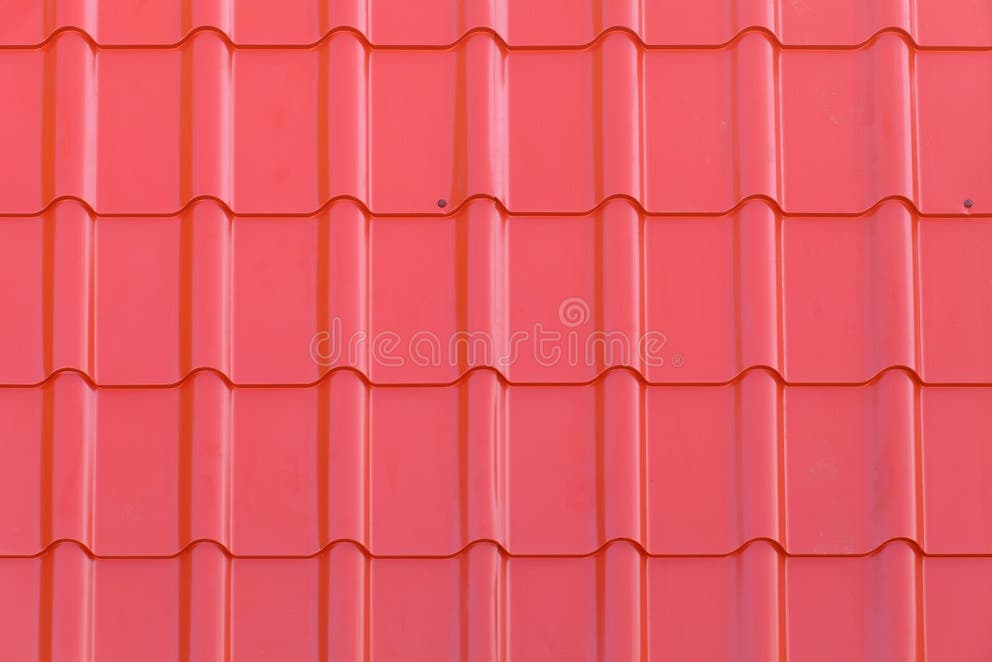 Red metal tile pattern stock photo. Image of surface - 44775424