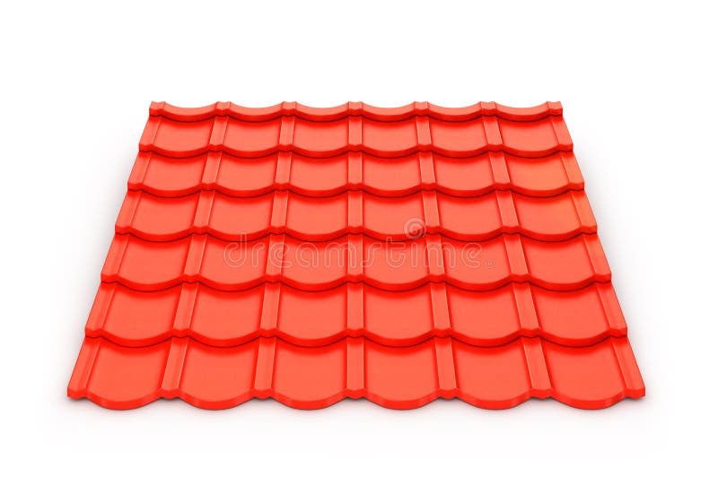 Red metal tile sheet stock illustration. Illustration of objects - 68967887