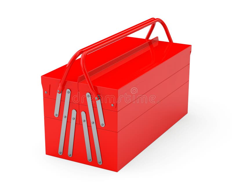 Red Metal Toolbox stock image. Image of carpenter, objects - 68976211