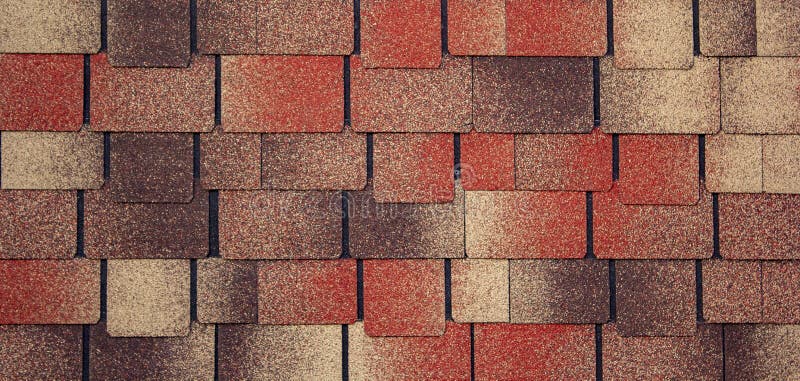 Red Metal Wall in the Form of Bricks. Stock Image - Image of background ...