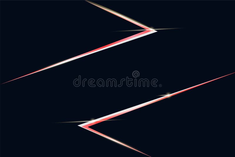 Red Metallic Angle Shape Black Background Stock Vector - Illustration ...