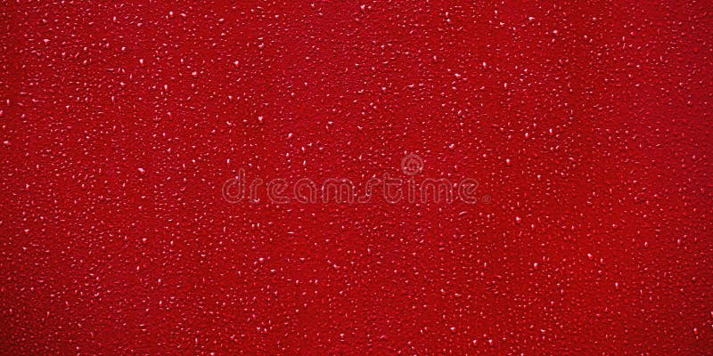 Red Metallic Background with Raindrops. Banner Size Red Painted ...